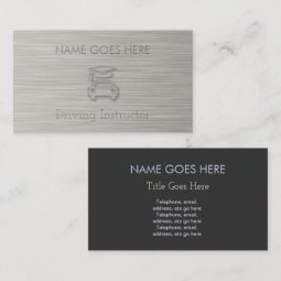 "Steel" Driving Instructor Business Cards | Zazzle