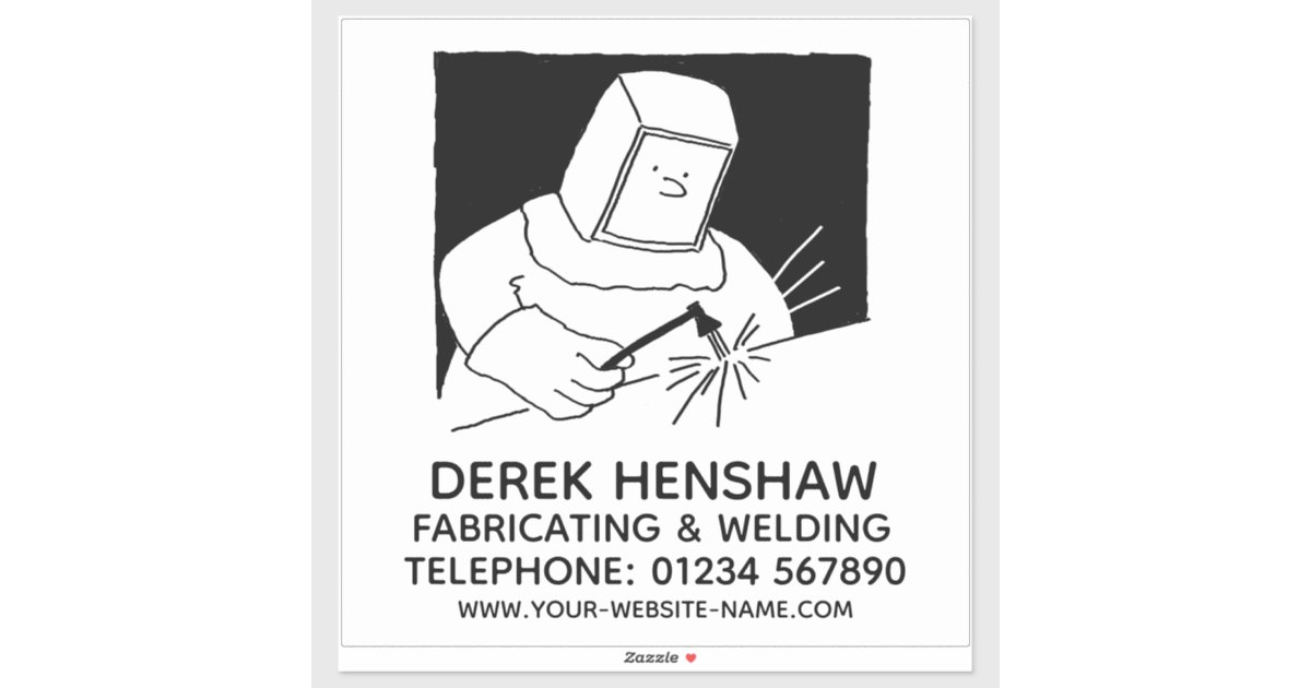 Steel Fabricating & Welding Sticker | Zazzle