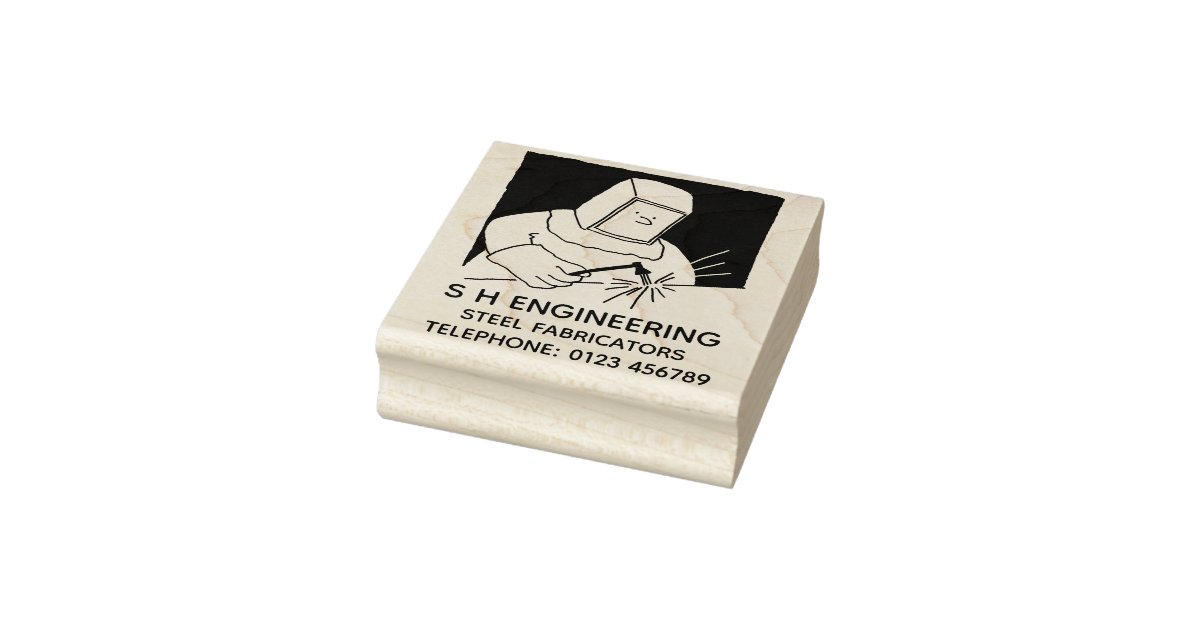 Steel Fabrication Company Rubber Stamp | Zazzle