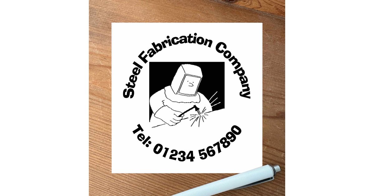 Steel Fabrication & Welding Business. Rubber Stamp | Zazzle
