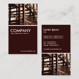 Steel Frame Construction Business Card | Zazzle