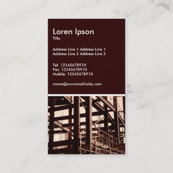 Steel Frame Construction Business Card | Zazzle