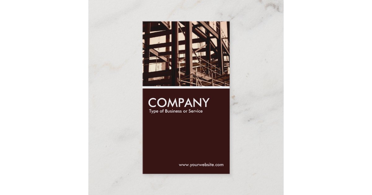 Steel Frame Construction Business Card | Zazzle