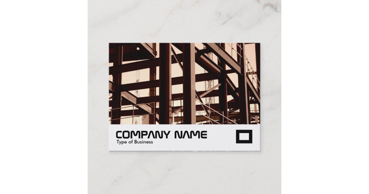 Steel Frame Construction Business Card | Zazzle