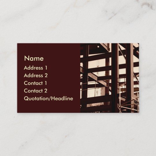 Steel Frame Construction Business Card | Zazzle.com