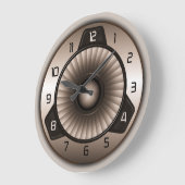 Steel Jet Engine Aviation Large Round Wall Clocks | Zazzle