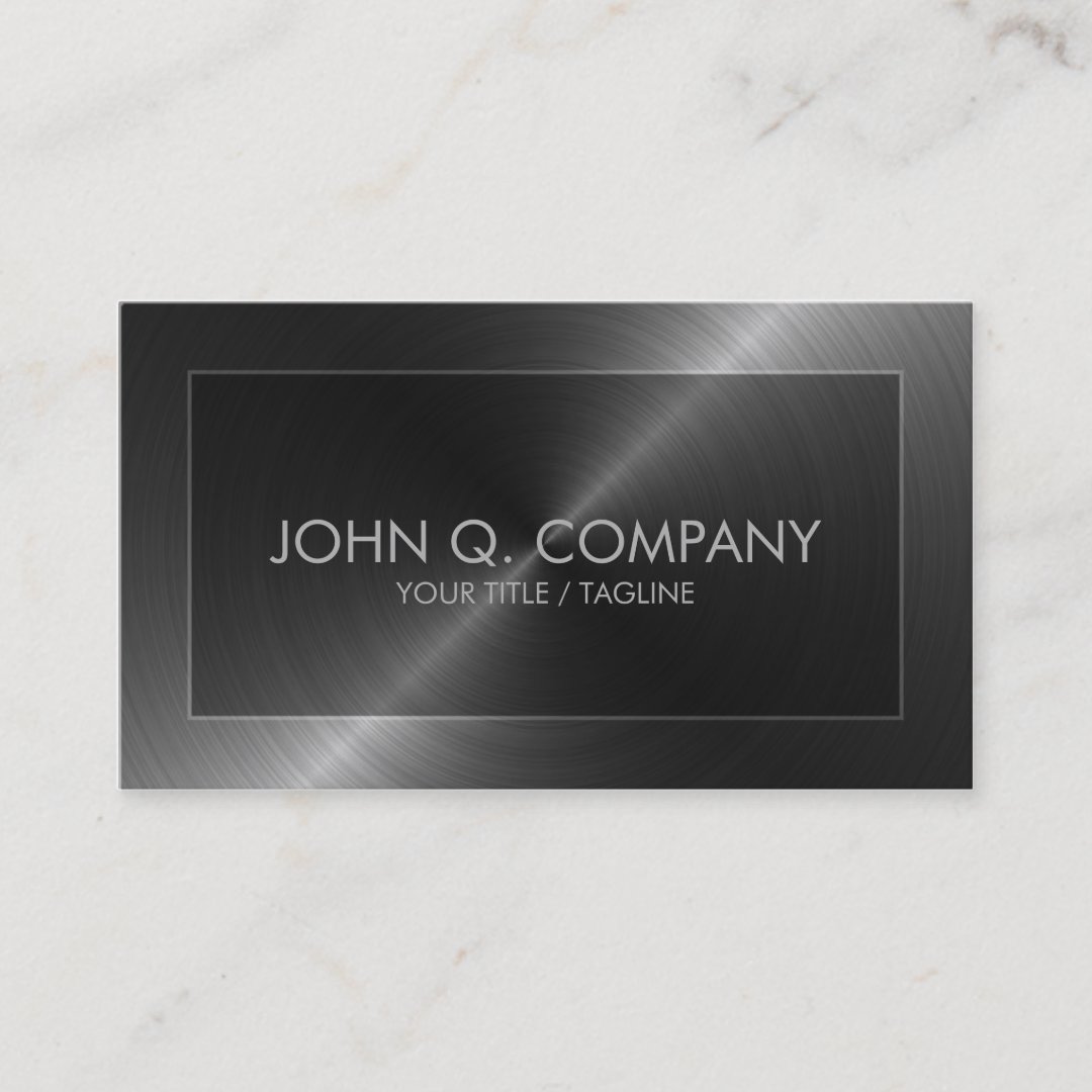 Steel Look Business Card | Zazzle