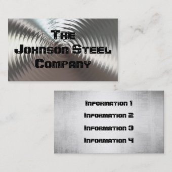 Steel Metal Business Cards | Zazzle