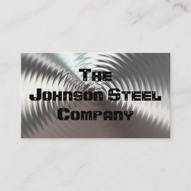 Steel Metal Business Cards | Zazzle
