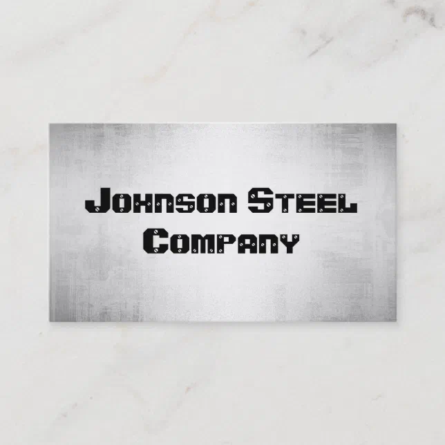 Steel Metal Business Cards | Zazzle