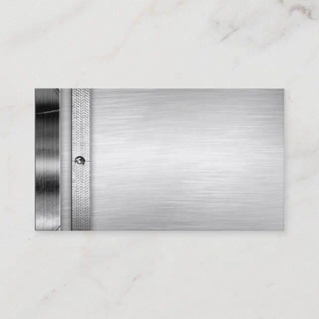 Steel Metal Business Cards | Zazzle