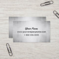 Steel Metal Look Business Cards | Zazzle