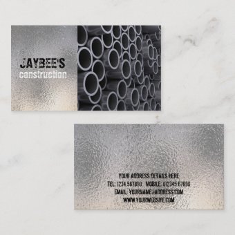 Steel Pipes Business Card | Zazzle
