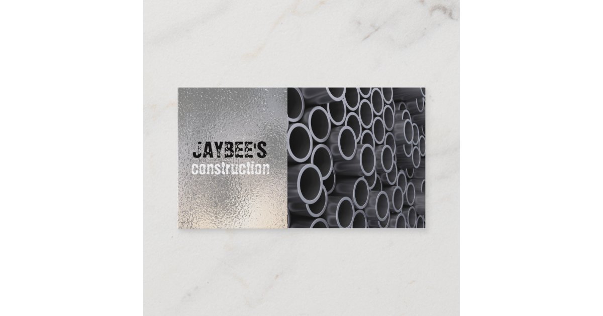 Steel Pipes Business Card | Zazzle