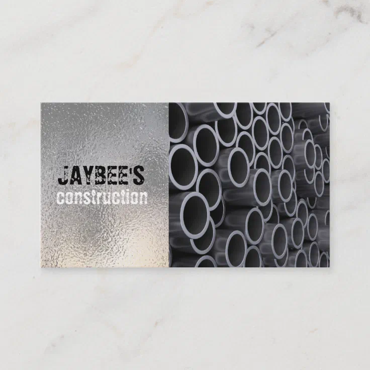 Steel Pipes Business Card | Zazzle