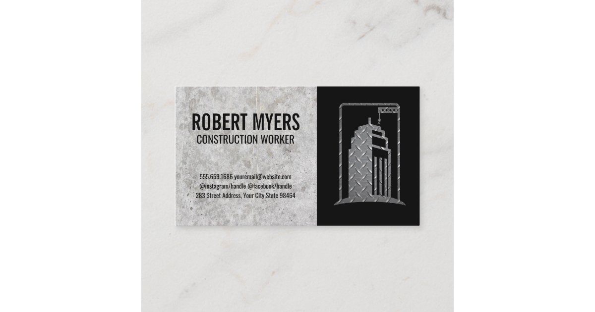 Steel Sky Scraper Building | Construction Appointment Card | Zazzle