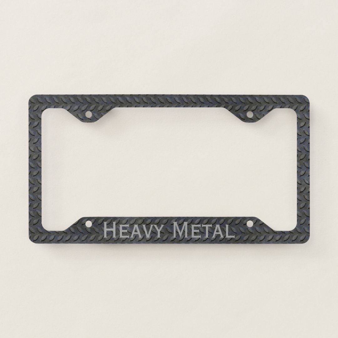 Steel Tread Custom License Plate Frame | Zazzle