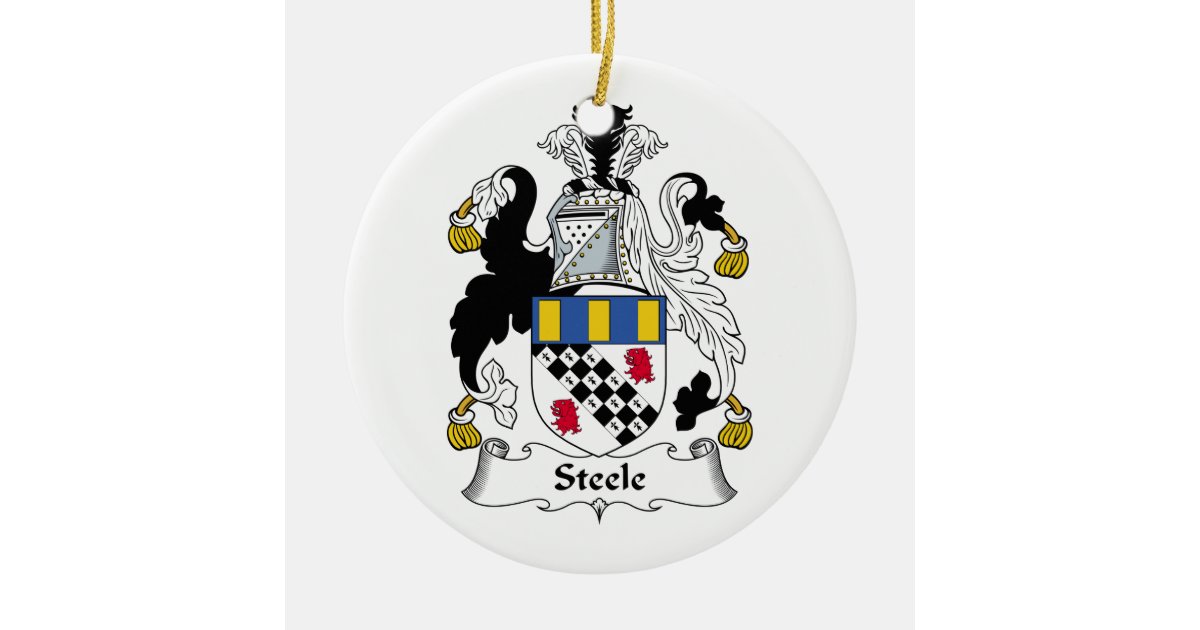 Steele Family Crest Ceramic Ornament | Zazzle