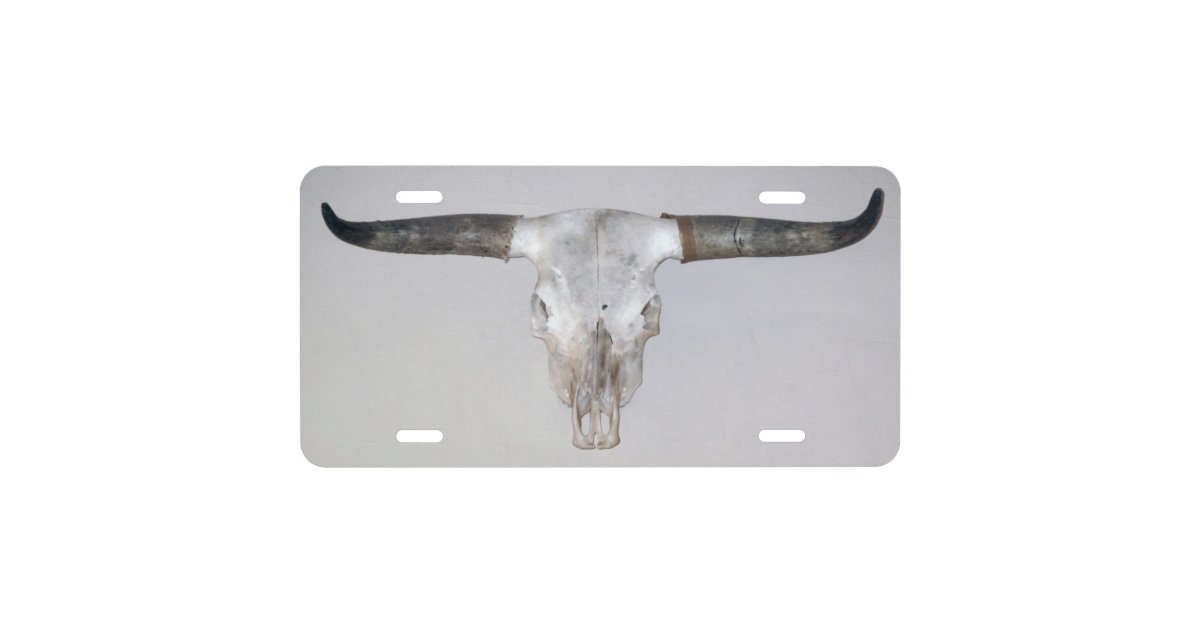 Steer Horns License Plate | Zazzle