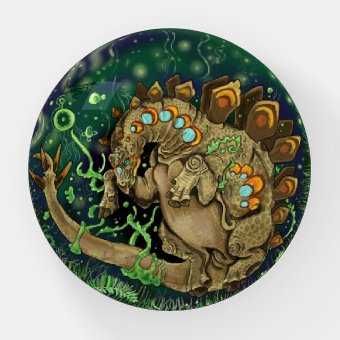 Stegosaurous Dinosaur Art Paperweight | Zazzle