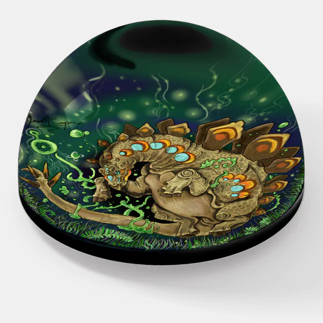 Stegosaurous Dinosaur Art Paperweight | Zazzle
