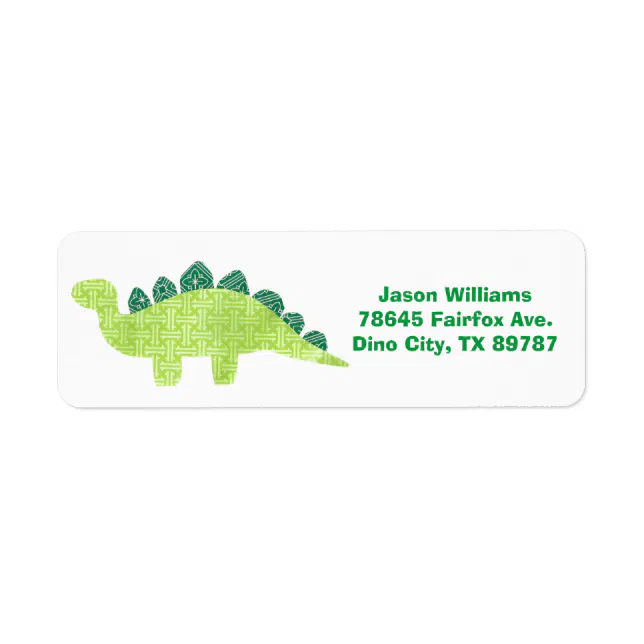 Stegosaurus Address Label | Zazzle