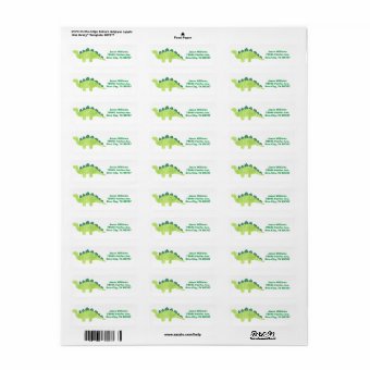 Stegosaurus Address Label | Zazzle