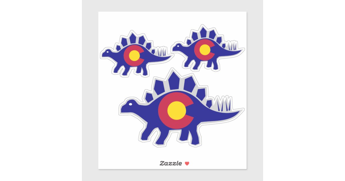 Stegosaurus Colorado Fossil Sticker | Zazzle