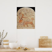 Stela depicting a scribe driving a chariot poster | Zazzle
