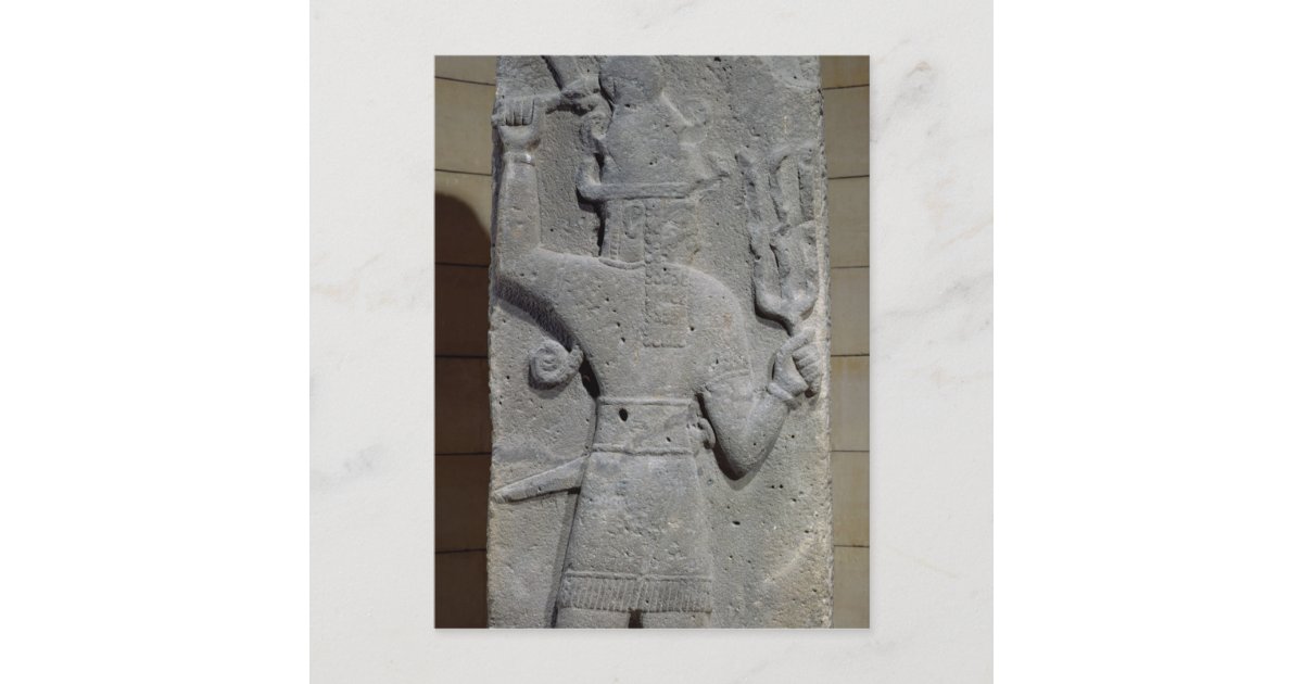 Stela of Teshub, Syrian storm god Postcard | Zazzle