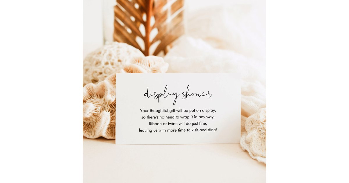 STELLA Display Shower Enclosure Insert Card | Zazzle