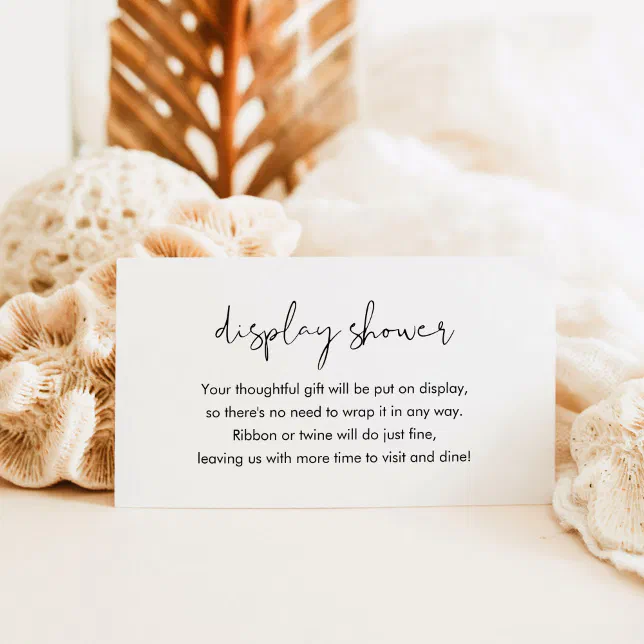 STELLA Display Shower Enclosure Insert Card | Zazzle