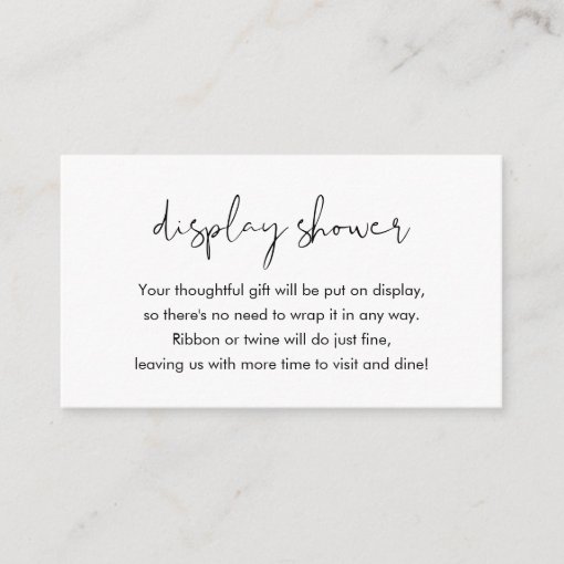 STELLA Display Shower Enclosure Insert Card | Zazzle