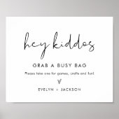 STELLA Kids Busy Bag Wedding Sign | Zazzle