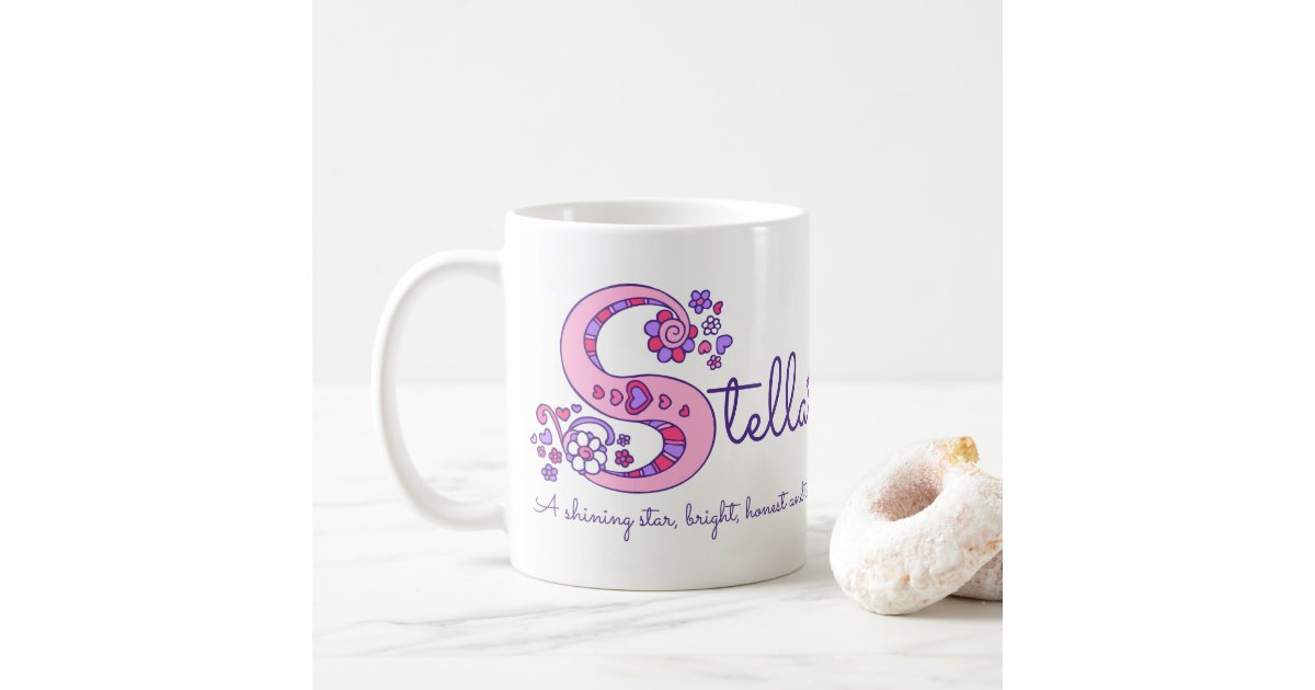 Stella name meaning decorative S monogram mug | Zazzle