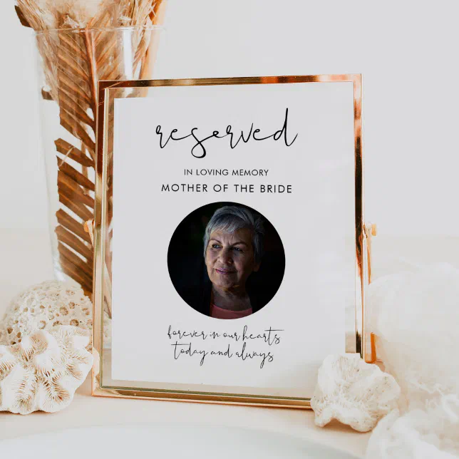 STELLA Reserved In Loving Memory Wedding Sign | Zazzle