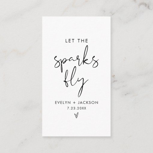 STELLA Sparkler Send Off, Let Sparks Fly Card | Zazzle
