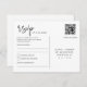 STELLA Wedding RSVP QR Code Postcard | Zazzle