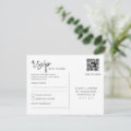 STELLA Wedding RSVP QR Code Postcard | Zazzle