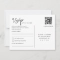 STELLA Wedding RSVP QR Code Postcard | Zazzle