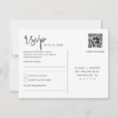 STELLA Wedding RSVP QR Code Postcard | Zazzle
