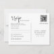 STELLA Wedding RSVP QR Code Postcard | Zazzle