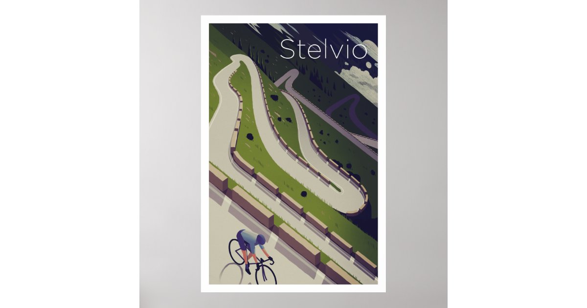 Stelvio - Cycling Poster | Zazzle