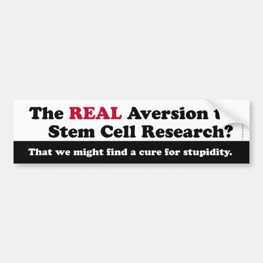 Stem Cell Research Bumpersticker Bumper Sticker | Zazzle.com