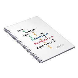 STEM Yes Indeed She Can Motivational Notebook | Zazzle