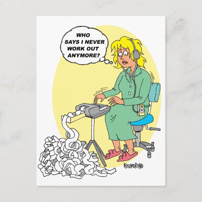 Stenographer Cartoon Postcard | Zazzle.com