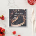 Step Chic Shoe Girl Sweet 16 Sneaker Ball Birthday Napkins | Zazzle