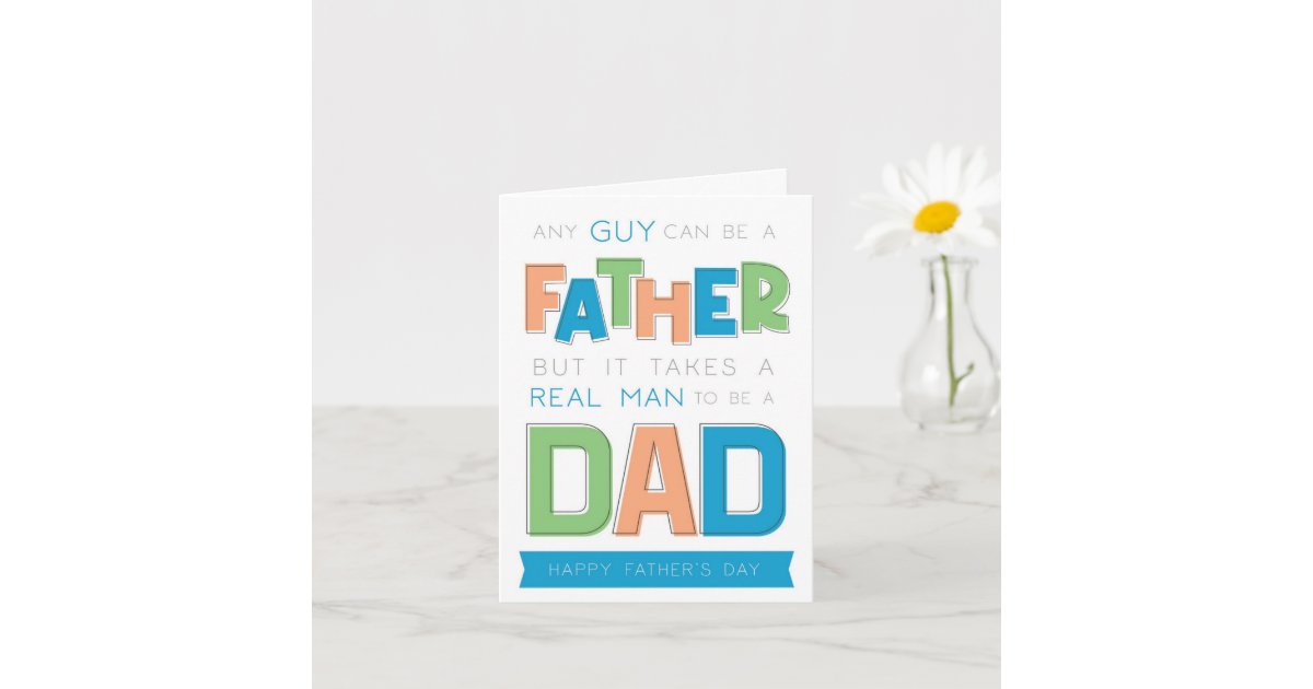 Step-Dad Stand-In Happy Fathers Day Card | Zazzle