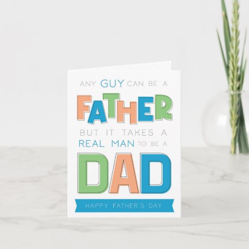 Step-Dad Stand-In Happy Fathers Day Card | Zazzle