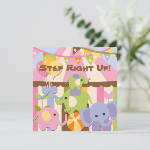 Step Right Up Circus Birthday Invitation | Zazzle